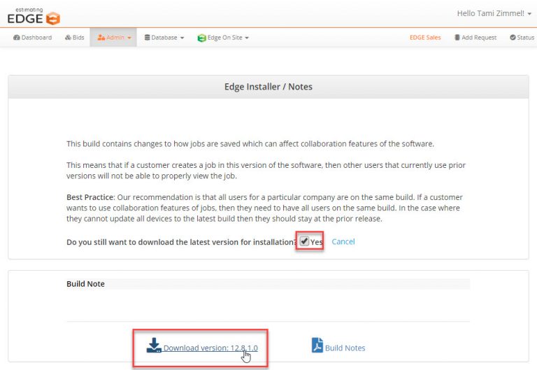 How To Install or Update The EDGE Estimator Version 12 – from the Admin Portal - Estimating Edge