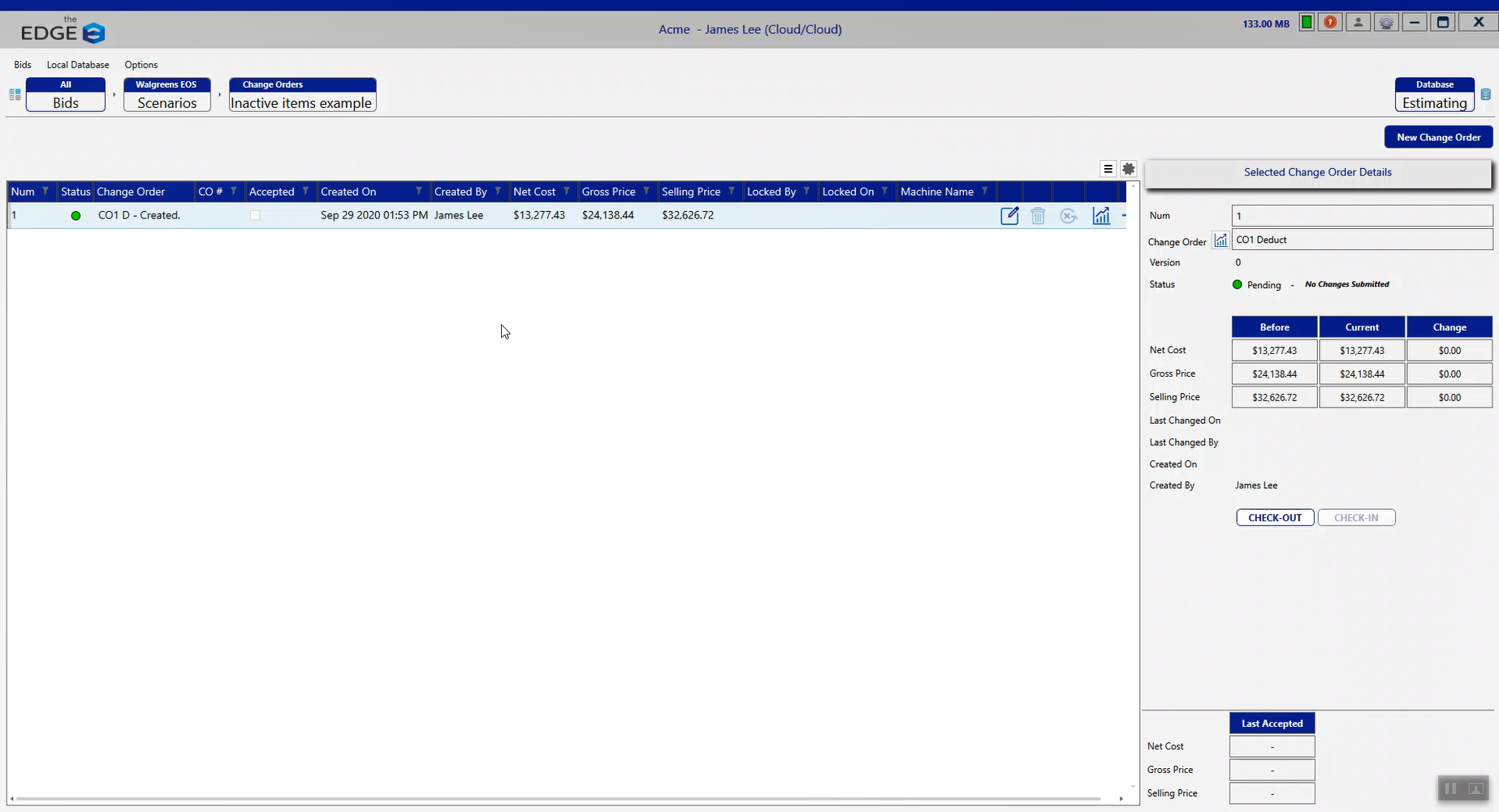 Inactive Item Reports for EDGE On Site - Estimating Edge