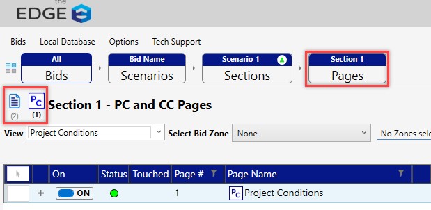 Project Conditions – How to Use, v12 - Estimating Edge