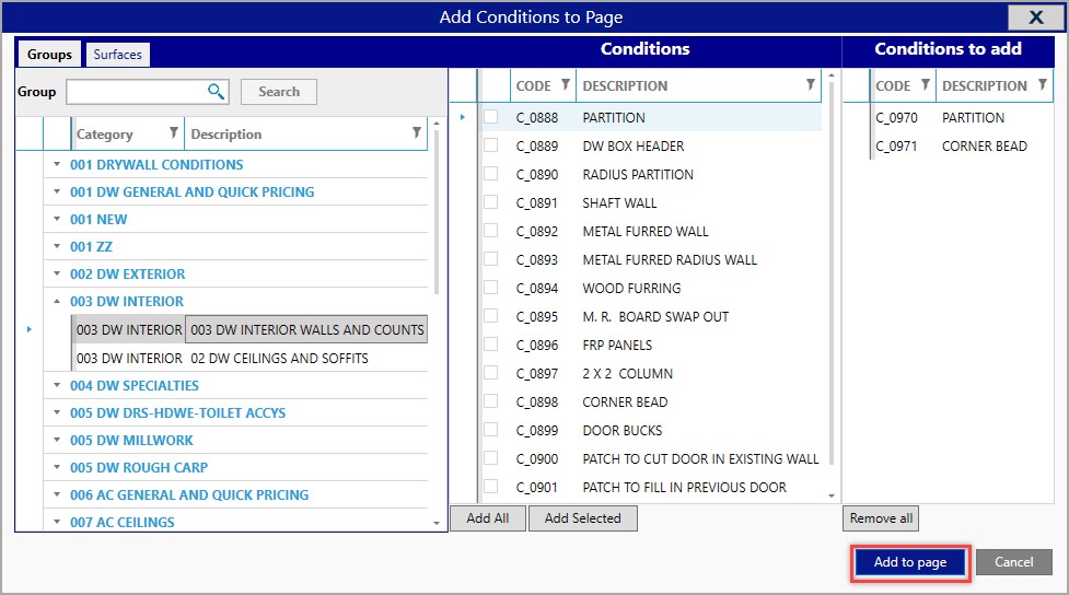 Project Conditions – How to Use, v12 - Estimating Edge